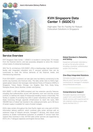 KVH Singapore Data Center 1 | PDF