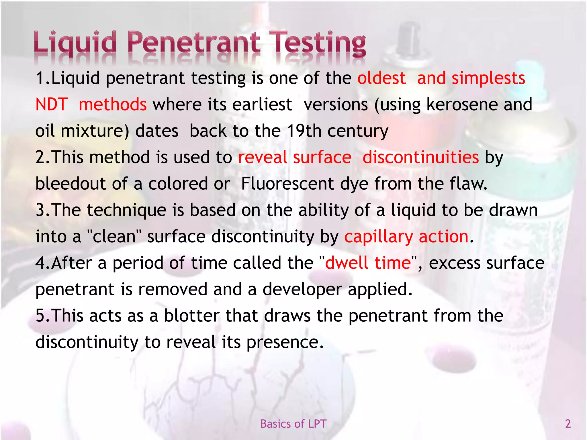 Basics of Liquid Penetrant Testing | PDF