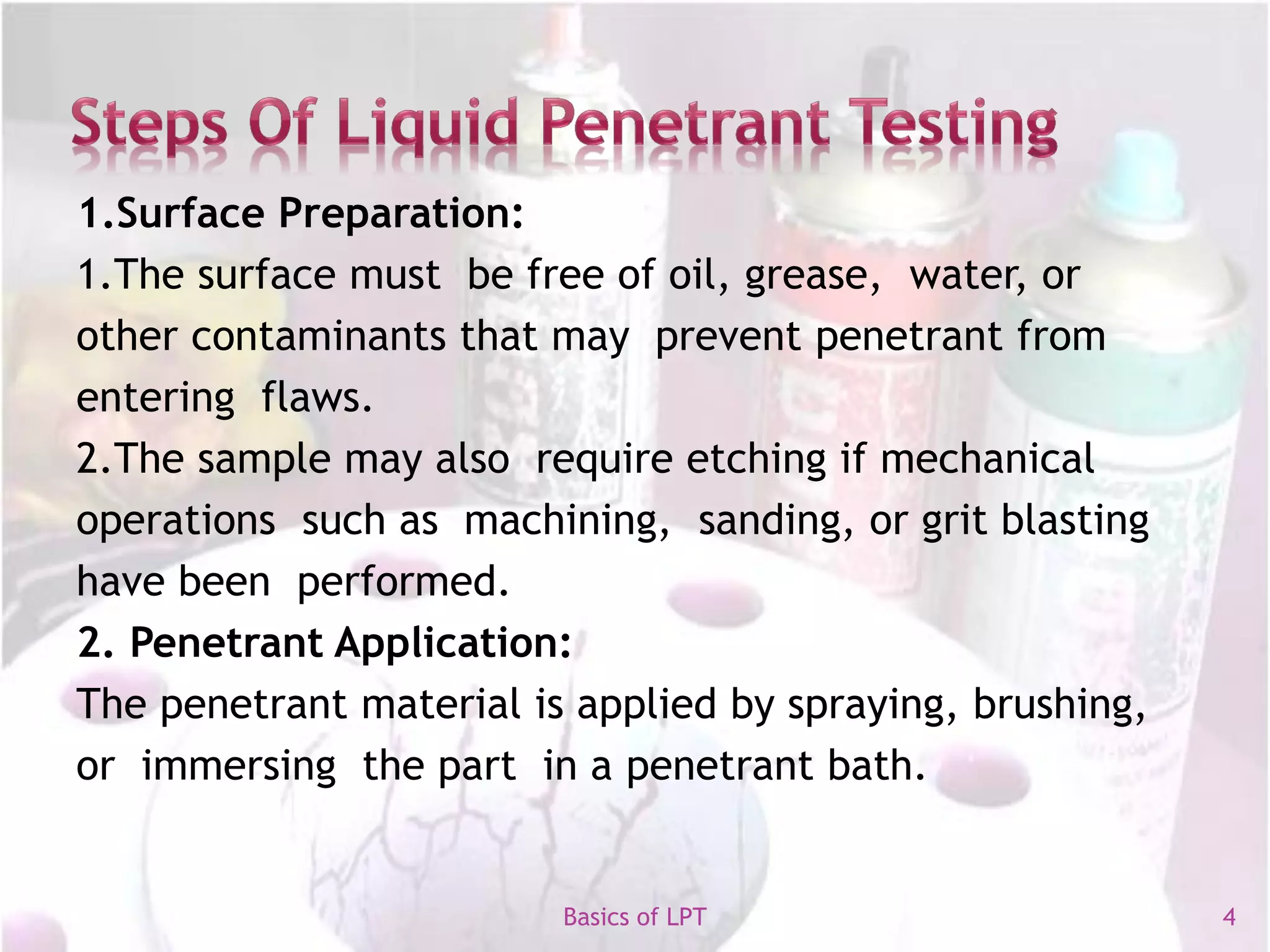 Basics of Liquid Penetrant Testing | PDF