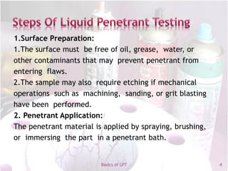 Basics of Liquid Penetrant Testing | PDF