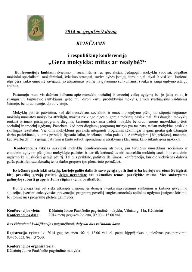 Kvietimas i konferencija ir registracija (4) | DOC