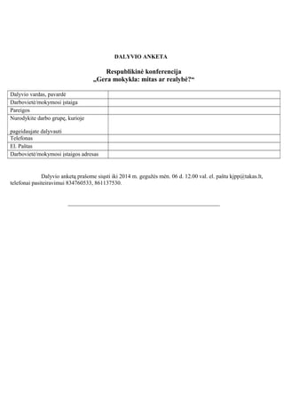 Kvietimas i konferencija ir registracija (4) | DOC