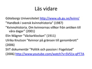 Kvinnohistoria eller genushistoria | PPTX