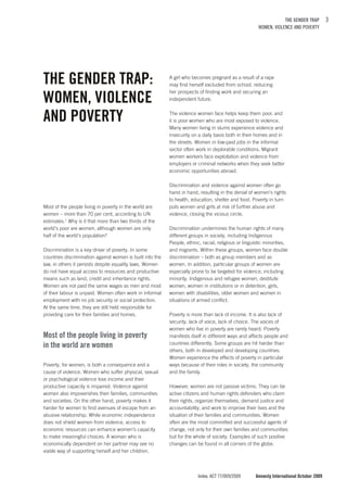 Kvinnor vald-och-fattigdom-rapport-amnesty | PDF | Family and Relationships