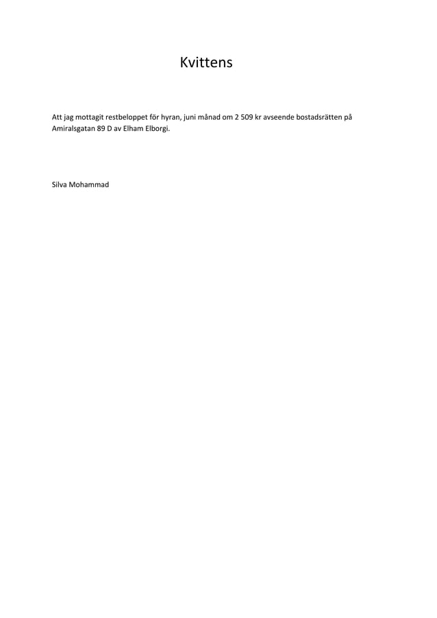 Kvittens[1] | DOCX