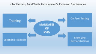 Kvk (krishi vigyan kendra) 2 | PPTX