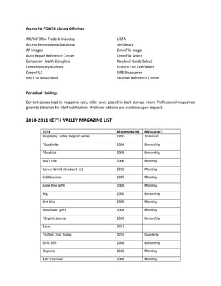 KV Library Guidelines | PDF