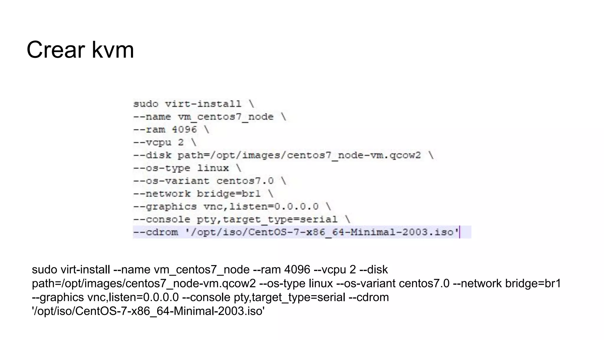 Creación de máquinas virtuales basada en kernel usando qemu y virsh | PPT