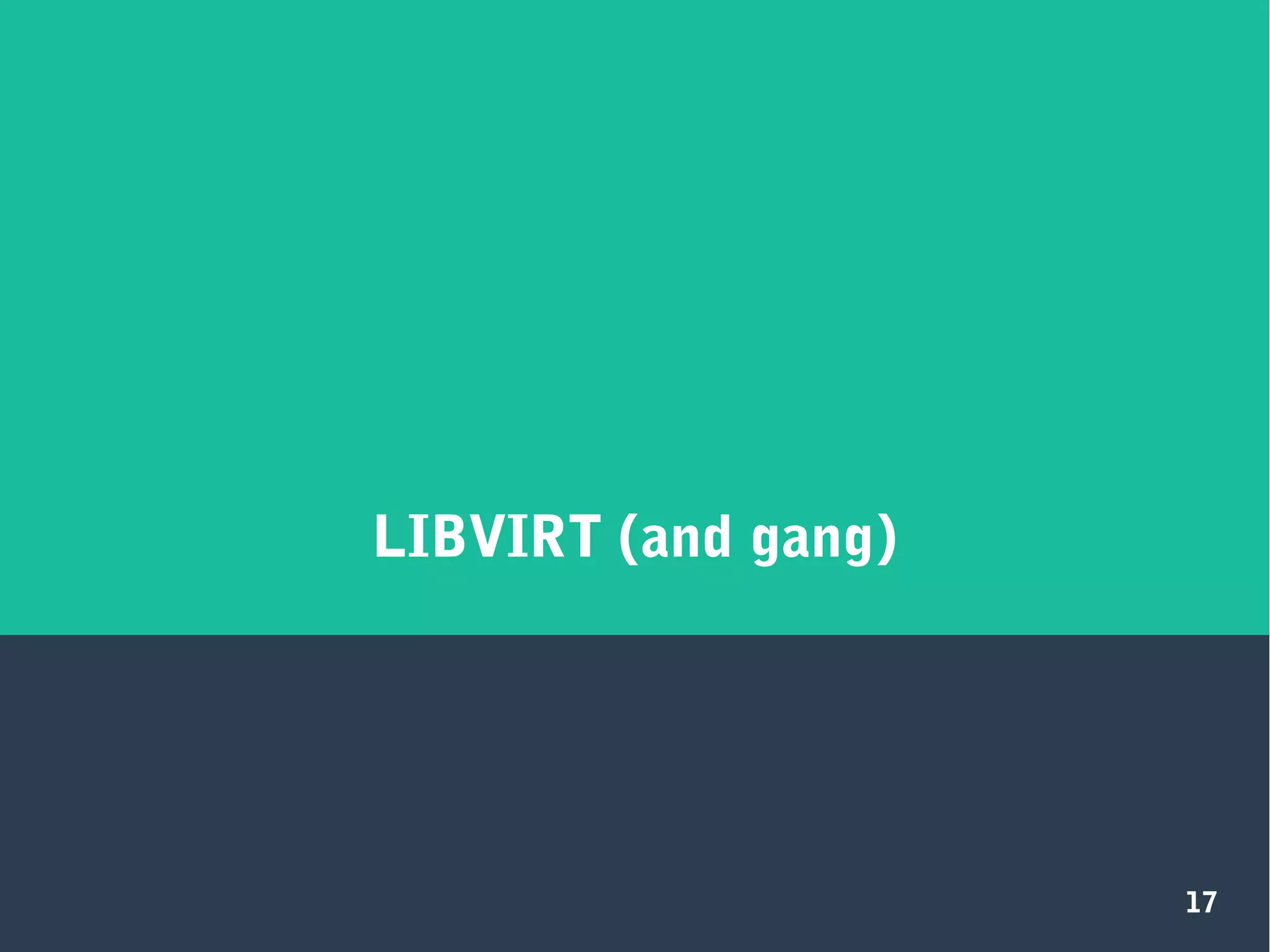 Kvm and libvirt | ODP