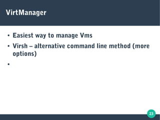 Kvm and libvirt | ODP