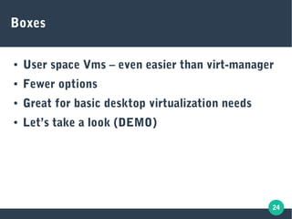 Kvm and libvirt | ODP