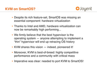 Experiences porting KVM to SmartOS | PDF