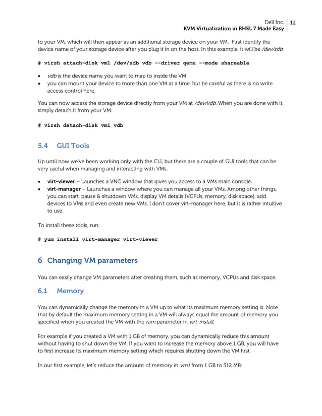Kvm virtualization in_rhel_7 | PDF