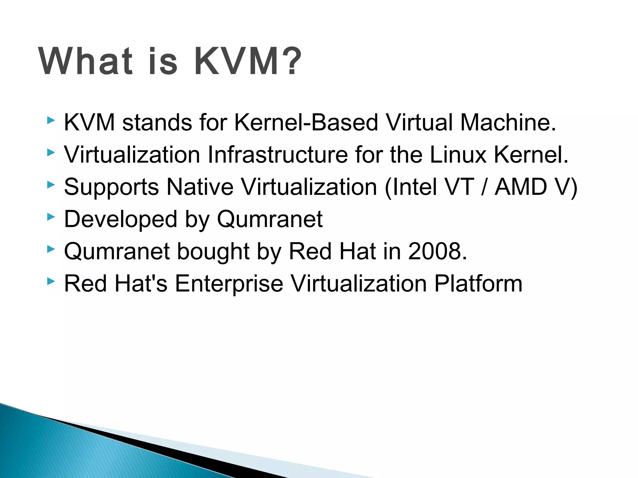 Kvm virtualization platform | PPT Kvm virtualization platform | PPT