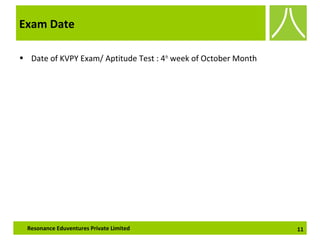 Kishore Vaigyanic protsahan Yojana (KVPY) | PPT