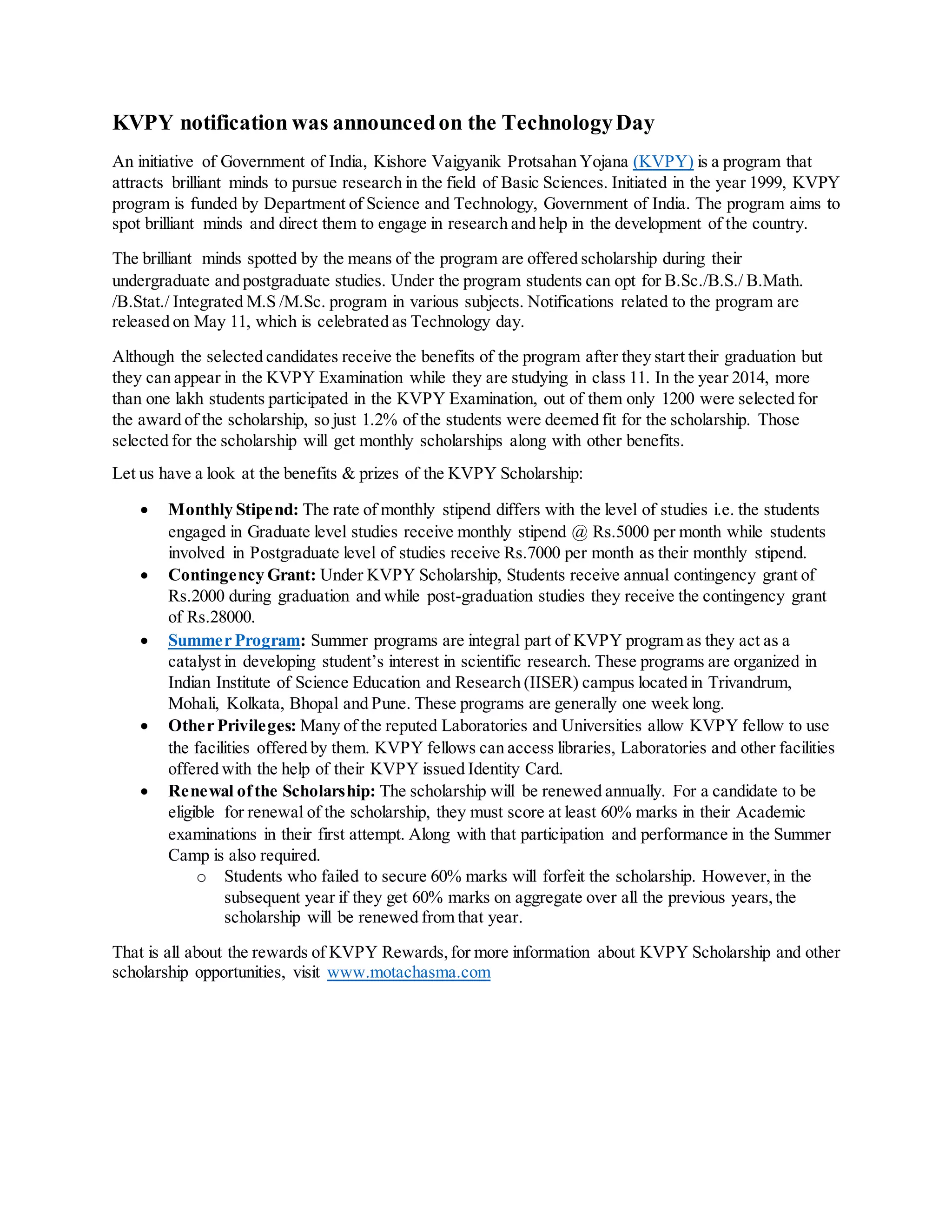 KVPY | DOCX