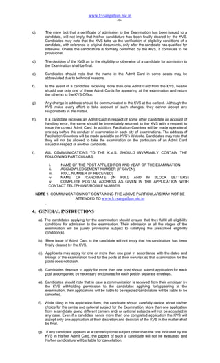 www.kvsangathan.nic.in – Kendriya Vidyalaya Sangathan Recruitment | PDF
