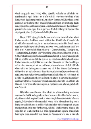 Nl R.Lalbiakchhungi Chanchin (Khawvel Sunday School Ni) | PDF