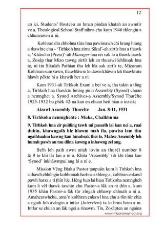 KVSS Ni 2016-Pu Muka Chanchin- Puitling Sunday SChool | PDF