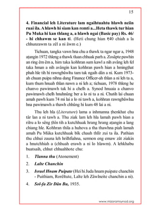 KVSS Ni 2016-Pu Muka Chanchin- Puitling Sunday SChool | PDF