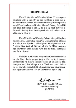 KVSS Ni 2016-Pu Muka Chanchin- Puitling Sunday SChool | PDF