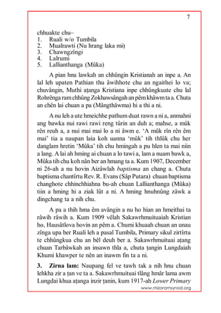 KVSS Ni 2016-Pu Muka Chanchin- Puitling Sunday SChool | PDF