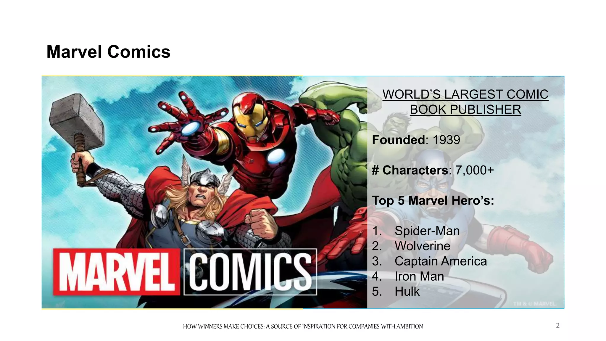How Winners Make Choices - The Heroic Rise of Marvel: From Bankruptcy ...