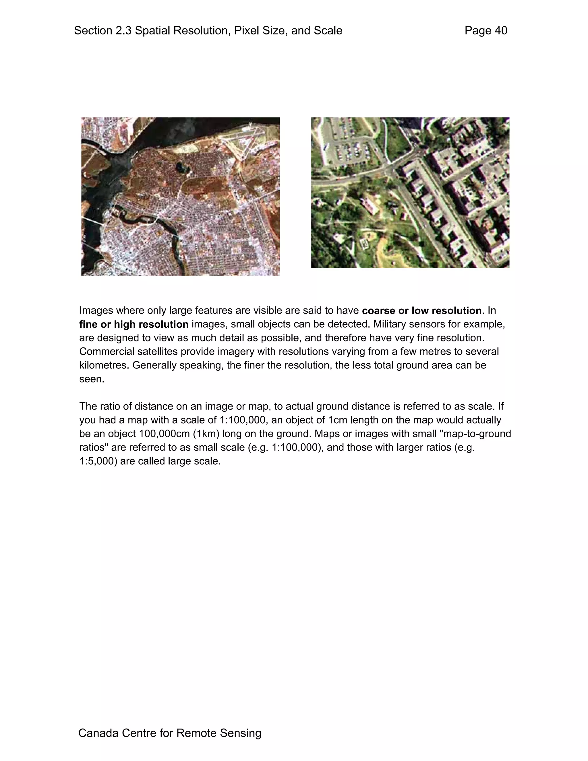 spatial resolutionin remote sensing | PDF