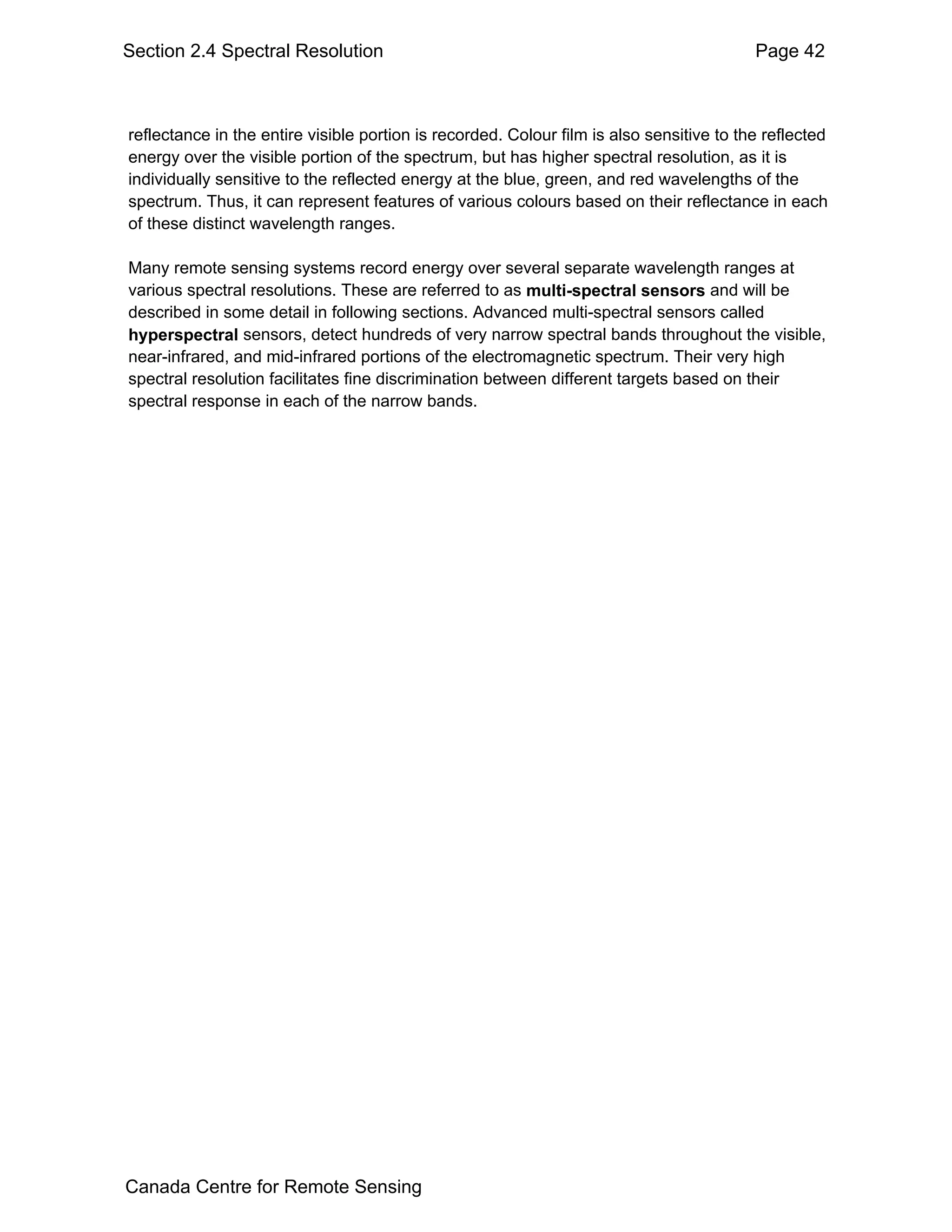 spatial resolutionin remote sensing | PDF