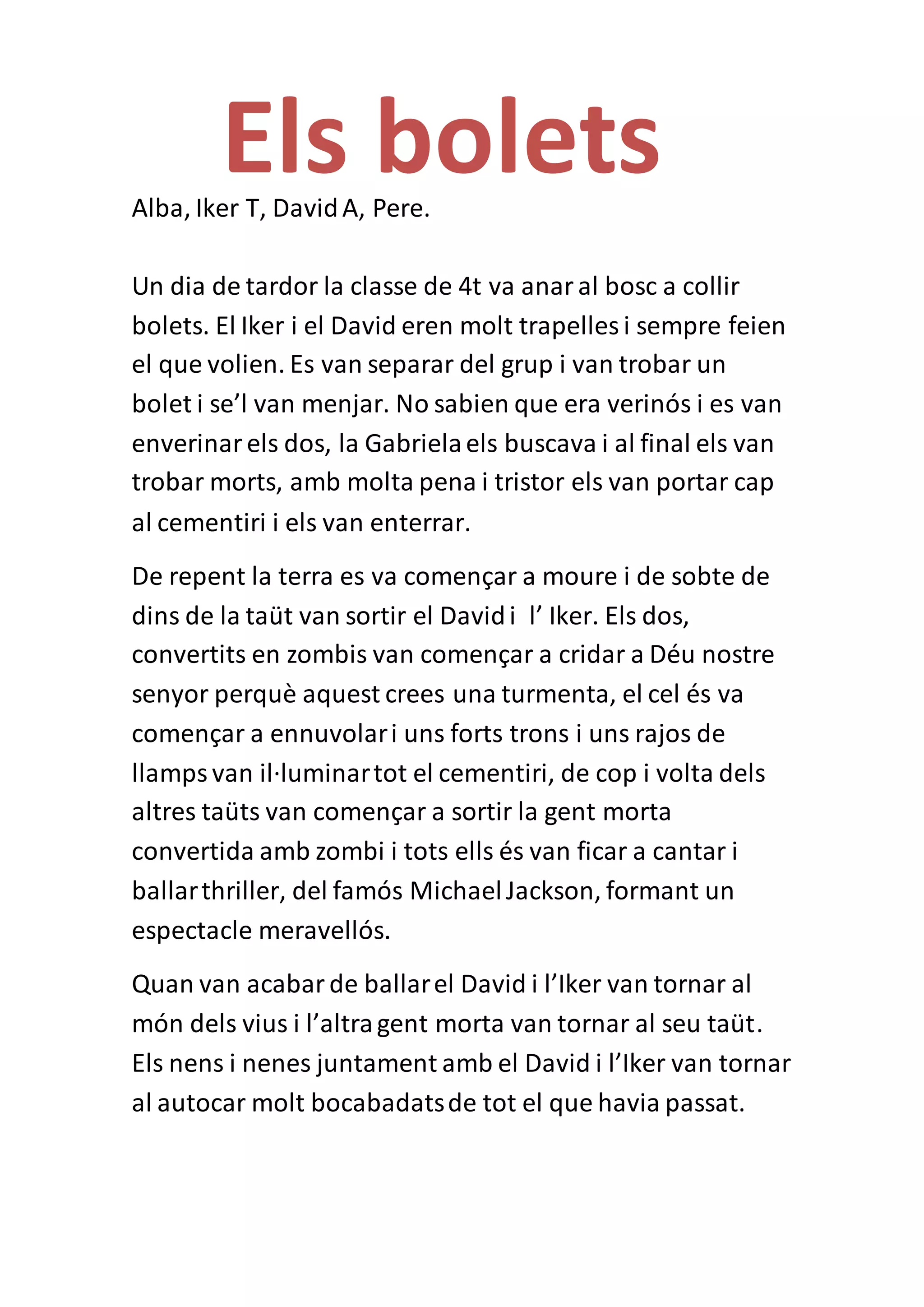 Els bolets | DOCX