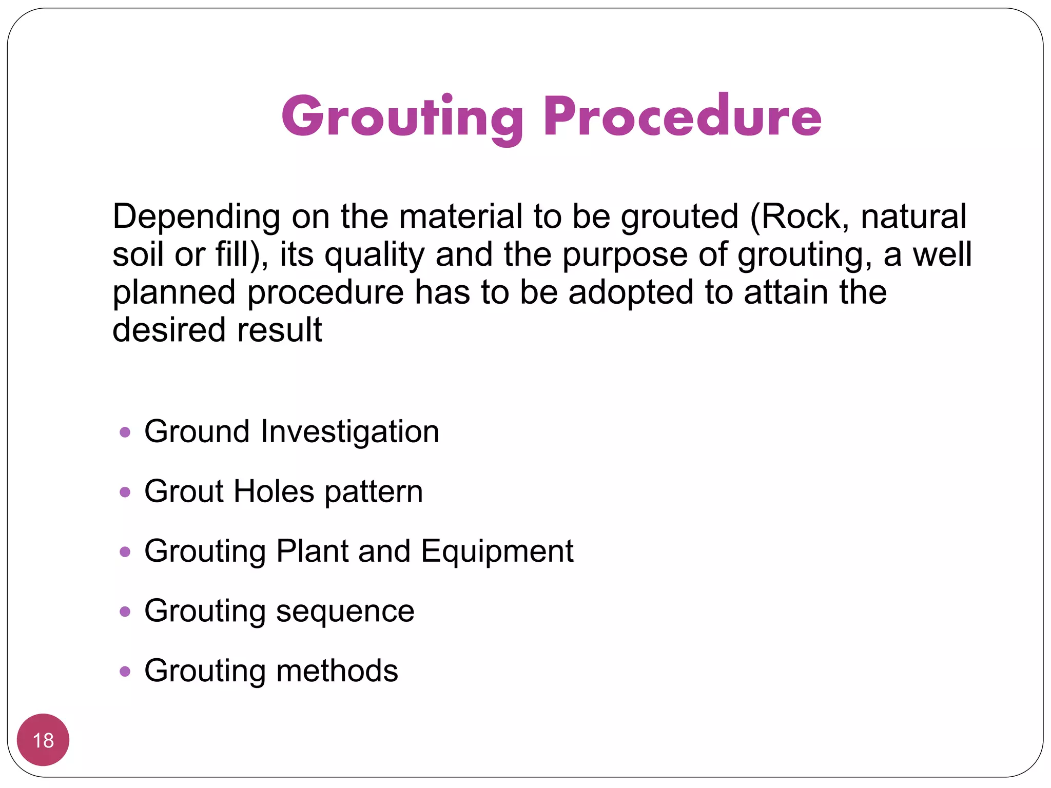 Grouting | PPTX