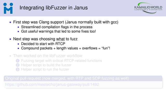 Fuzzing RTC @ Kamailio World 2019 | PPT
