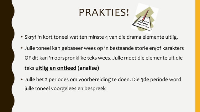 Kw 1 elemente van die drama graad 9 sk | PPTX | Education