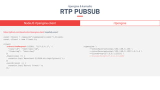 rtpengine and kamailio - or how to simulate calls at scale | PPT