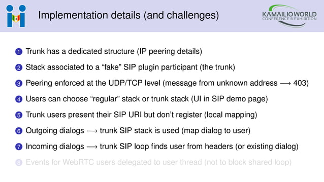 SIP trunking in Janus @ Kamailio World 2024 | PDF