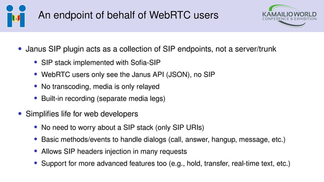 SIP trunking in Janus @ Kamailio World 2024 | PDF