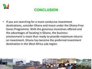 Providing a Conducive Investment Environment, Kwadwo Twum Boafo, Ghana ...