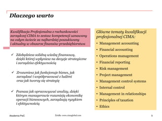 Kwalifikacja CIMA | PPT Kwalifikacja CIMA | PPT