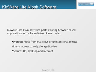 KioWare Lite Kiosk Software Demo | PPT