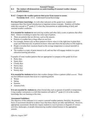 Kindergarten - Science - Weather | PDF