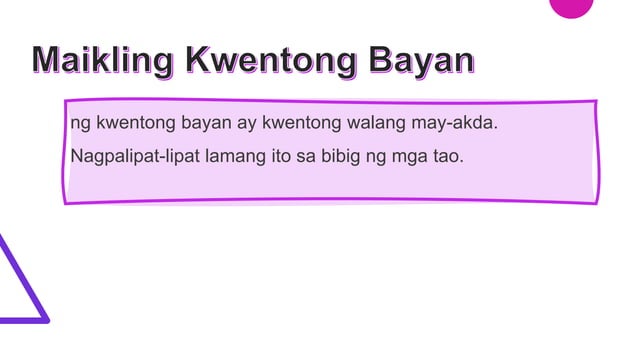 Kwentong Bayan | PPTX