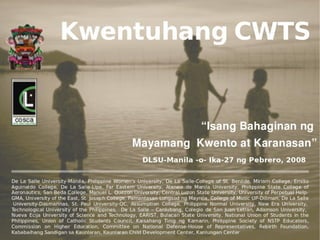 Kwentuhang CWTS Overview | PDF | College Education | Education