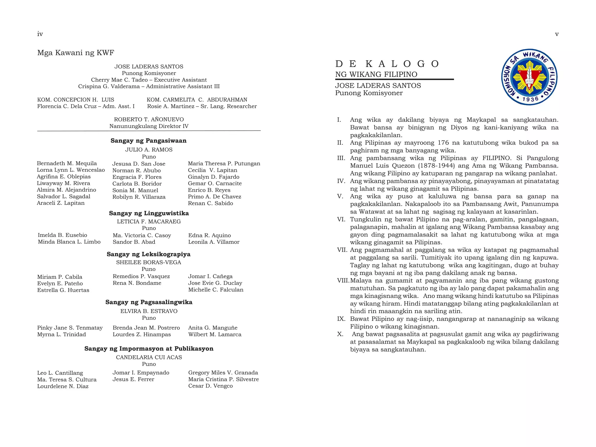 Official Ilocano Orthography KWF Tarabay iti Ortograpia ti Pagsasao nga ...