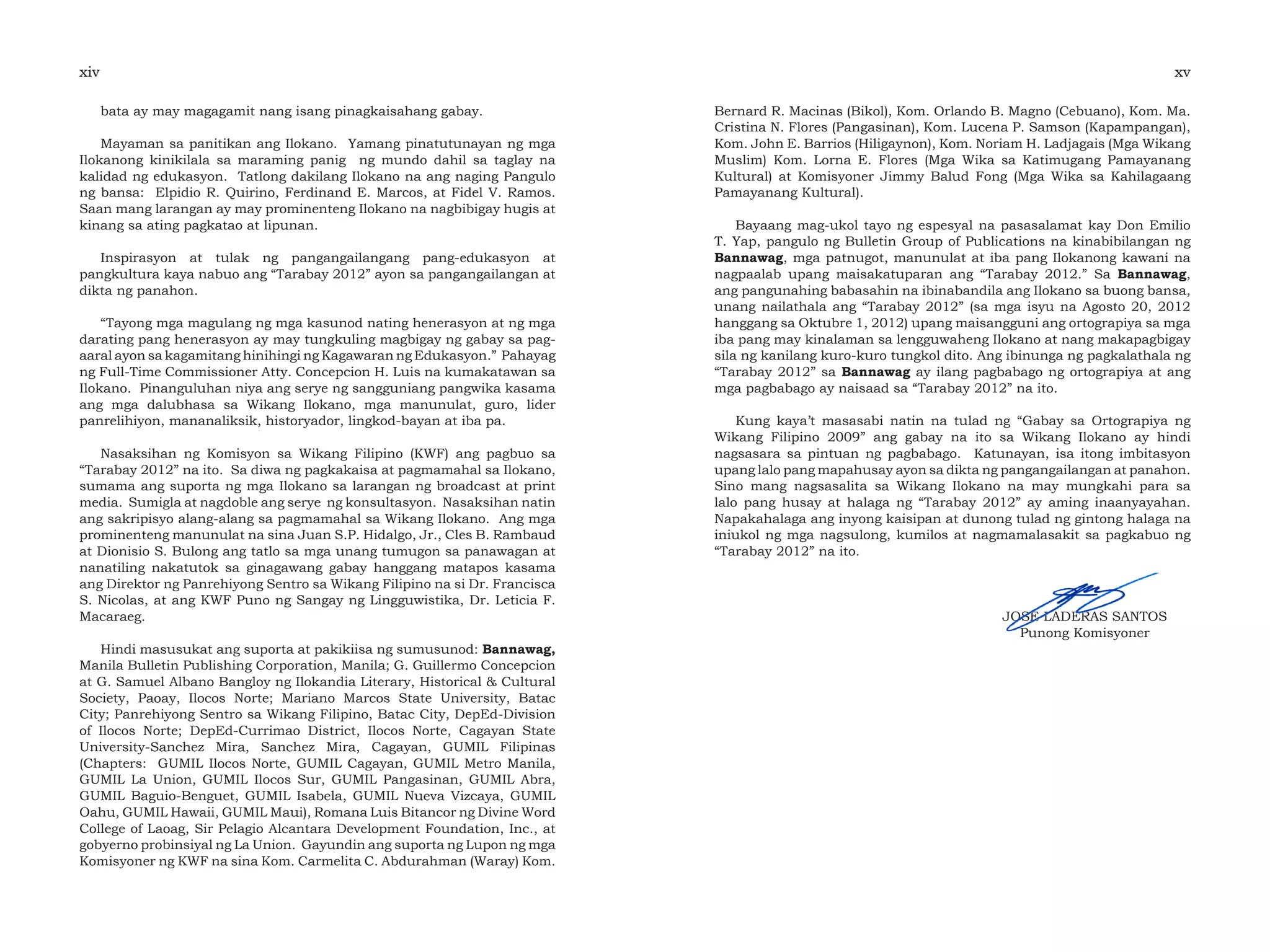 Official Ilocano Orthography KWF Tarabay iti Ortograpia ti Pagsasao nga Ilokano 2012 | PDF