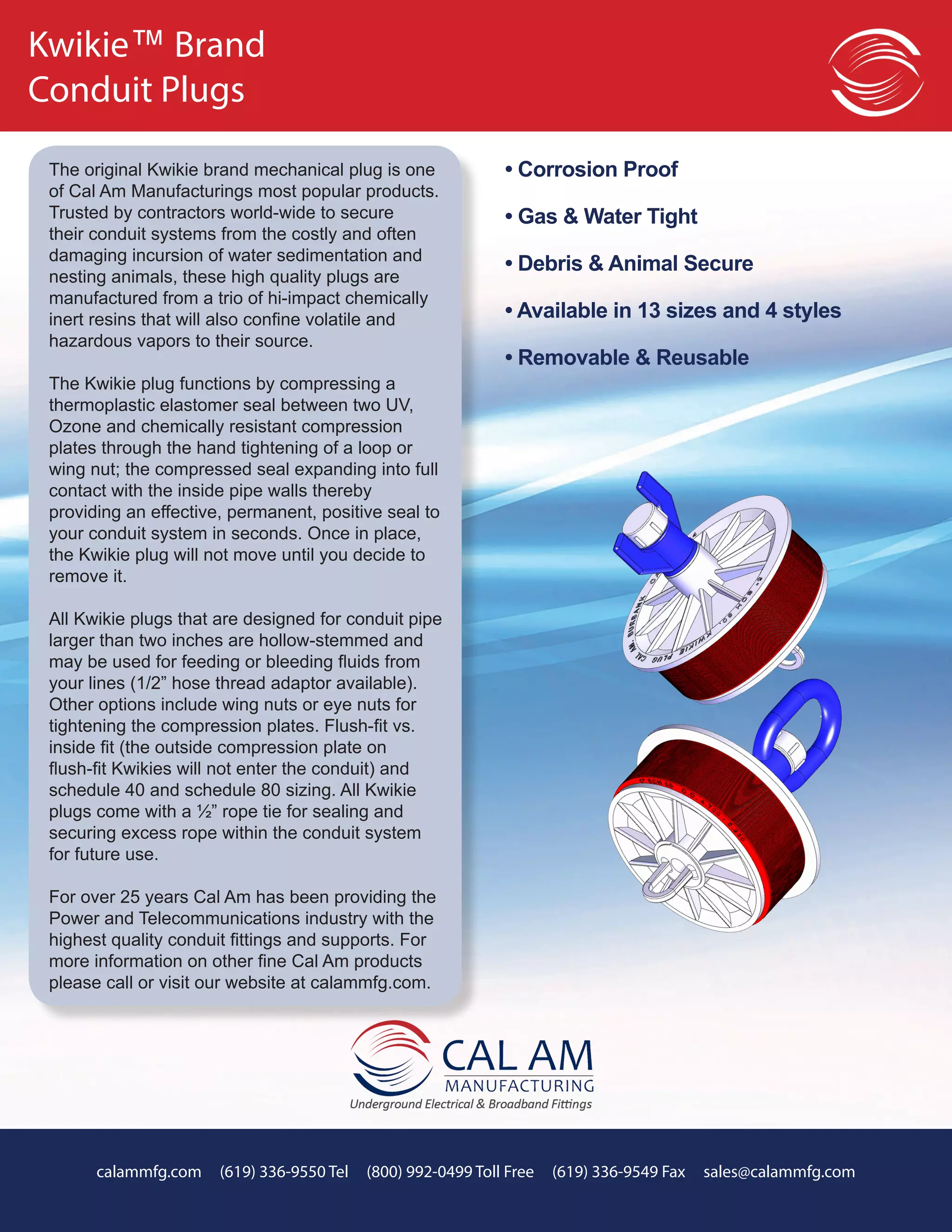 Kwikie brand duct plugs | PDF