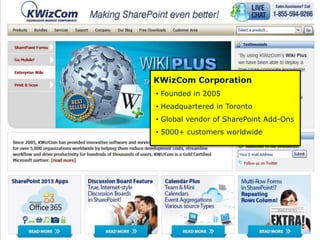 KWizCom Aggregation solutions for sharepoint | PPTX