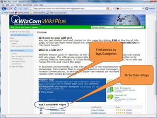 KWizCom sharepoint wiki plus - product overview | PPTX