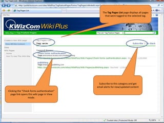 KWizCom sharepoint wiki plus - product overview | PPTX