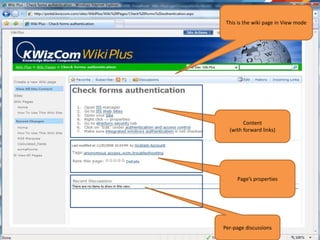 KWizCom sharepoint wiki plus - product overview | PPTX