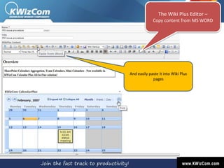 KWizCom sharepoint wiki plus - product overview | PPTX